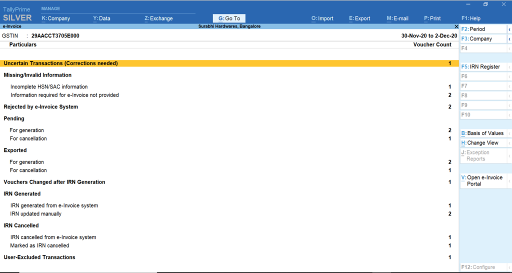 E-invoice – Tally Computers